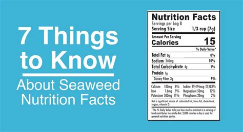 Seven Things To Know About Seaweed Nutrition Facts Maine Coast Sea