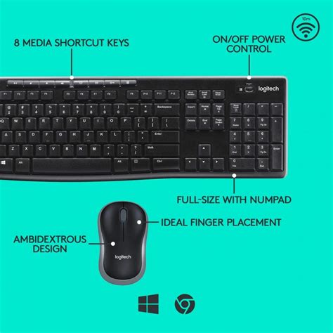 Combo Teclado Y Mouse Logitech Mk270 Inalambrico Viva Digital Pc