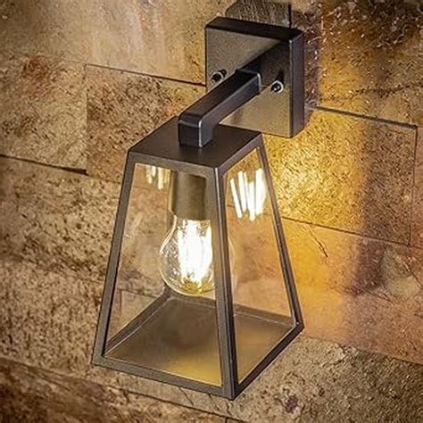 Callie Outdoor Wall Light Triangle Clear Diffuser