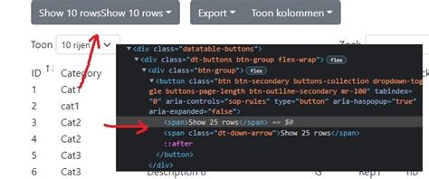 Text Name Pagelength On Button Shows Double — Datatables Forums