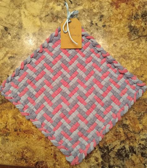 Hand Woven Pot Holders Large 8x8 Woven Pot Holders House Warming T