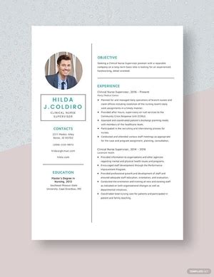 Clinical Nurse Consultant Resume In Word Pages Download