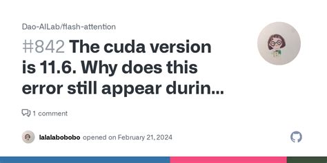 The Cuda Version Is Why Does This Error Still Appear During Installation Issue
