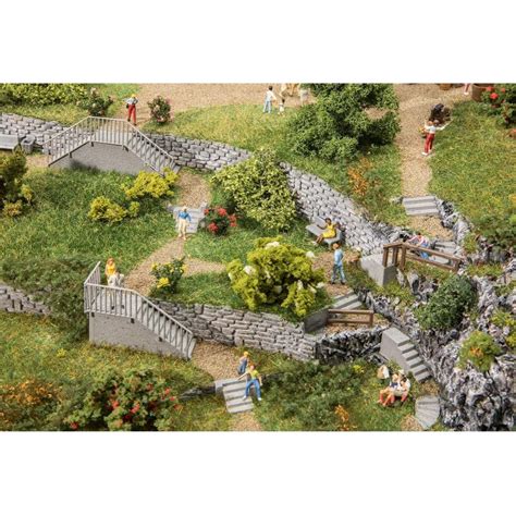 Faller 180378 Lépcsők Kerítés Korlát út útburkolat Terepkiegészítők Vasútmodell