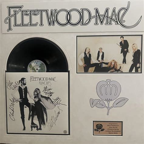 Fleetwood Mac Rumours Signed Album Autographed By Stevie Nicks Mick