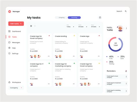 Task Management Web App By Victoria Androshchuk On Dribbble