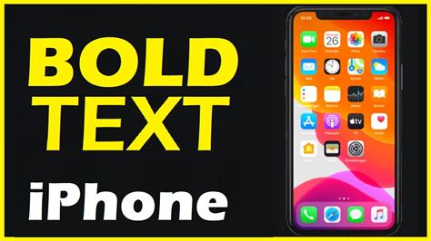 How To Enable Bold Text On Iphone Enable Or Disable Bold Font On