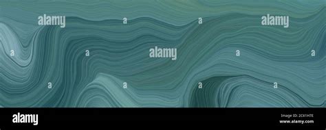 Unobtrusive Header With Elegant Curvy Swirl Waves Background Illustration With Teal Blue Cadet