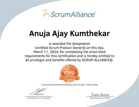 Anuja Kumthekar On Linkedin Scrum Scrumalliance Productdevelopment