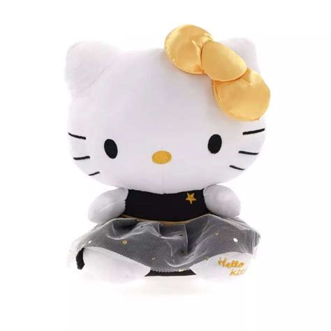 Hello Kitty 95in Coll Plush Black And Gold Dress