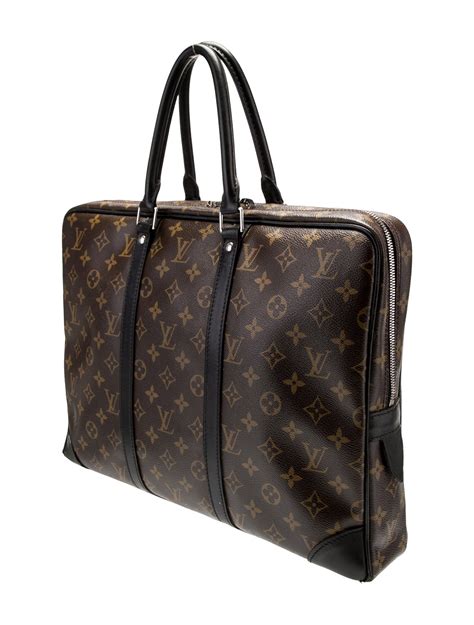 Louis Vuitton Monogram Porte Documents Voyage Brown Briefcases Bags