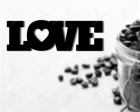 Love Sign Love Metal Word Inspirational Metal Word Sign