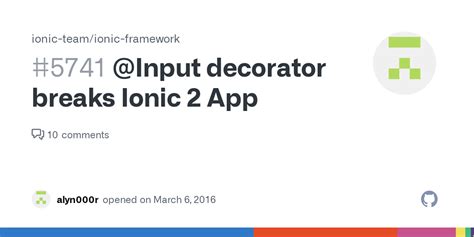 Input Decorator Breaks Ionic 2 App Issue 5741 Ionic Team Ionic Framework GitHub