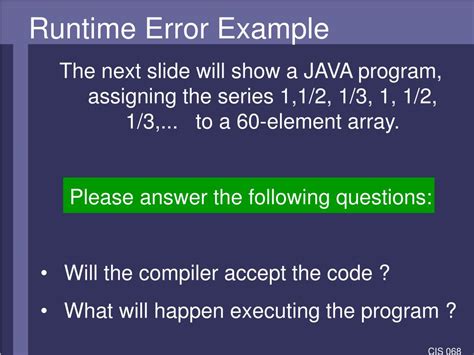 Ppt Welcome To Cis 068 Powerpoint Presentation Free Download Id