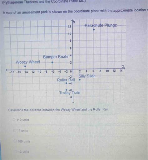 Pythagorean Theorem And The Coordinate Plane Mc A Map Of An Amusement Pythagorean Theorem And The Coordinate Plane Mc A Map Of An Amusement
