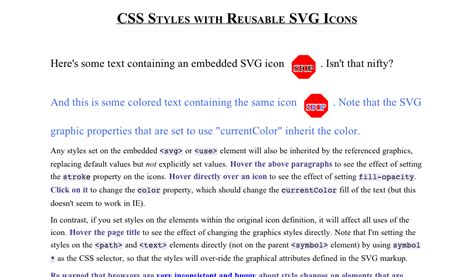 CSS Styles With Reusable SVG Icons Css Style Some Text Svg