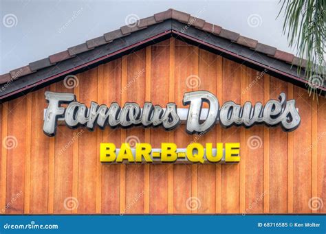 Famous Dave S Restaurant Exterior And Logo Editorial Image Image Of