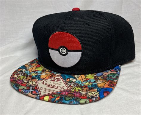 2015 Pokemon Pokeball Flat Bill “original Snapback” B… Gem