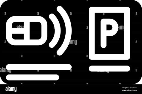 Pass Card Parking Glyph Icon Vector Illustration Stock Vector Image