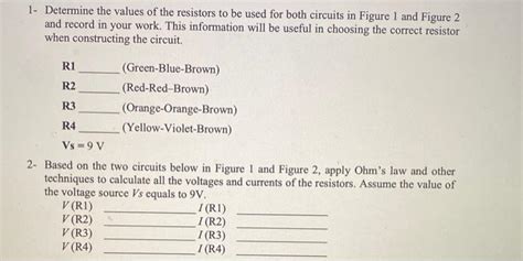 Solved Determine The Values Of The Resistors To Be Used Chegg
