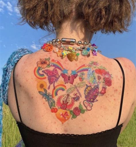 Colorful And Aesthetic Neck Tattoos Colorful Patchwork Sleeve Tattoo