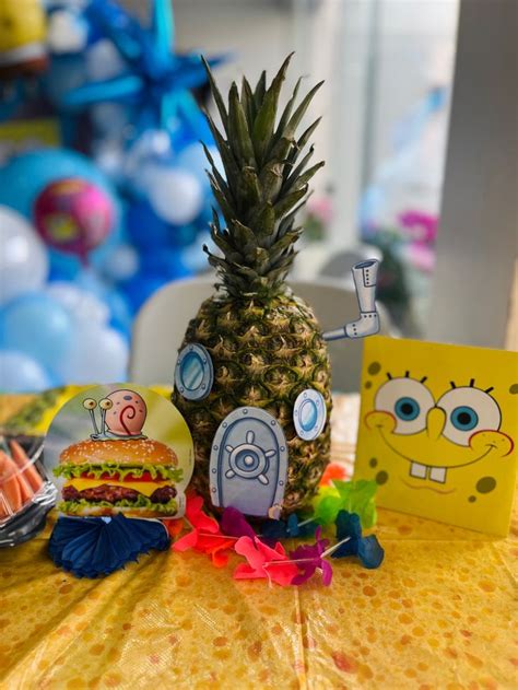 Best Day Ever Sponge Bob Party Piña Bob Esponja Centros De Mesa Con