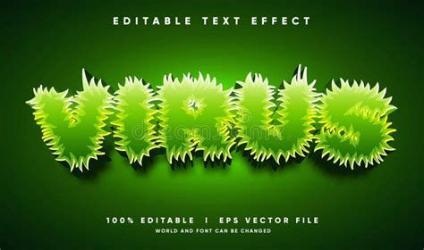 Virus Vector Text Effect With Modern Style Stock Illustration Illustration Of Typeset