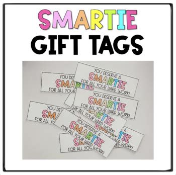 Smartie T Tags By Emma In Elementary Tpt