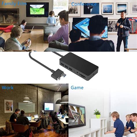 Surface Pro Docking Station For Surface Pro Hub Dock With Hdmi Vga Dp Rj Gigabit