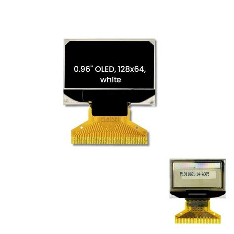 0 96 inch oled 128x64 white i2c spi mcu ssd1306