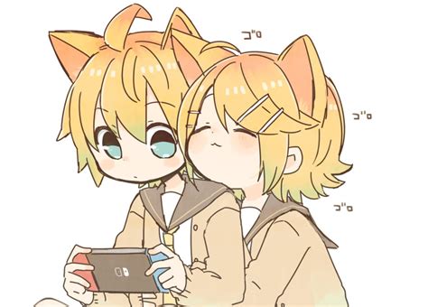 Kagamine Rin And Kagamine Len Vocaloid Drawn By Najo Danbooru