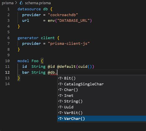 Unable To Use Native Database Types With Prisma And Cockroachdb · Issue 14176 · Prismaprisma