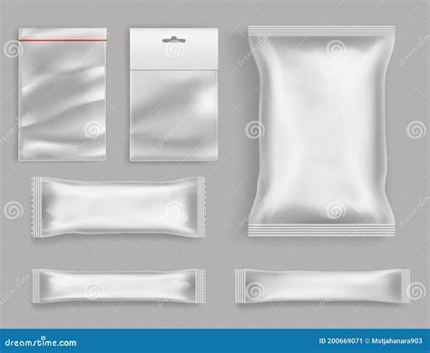 Products Polyethylene Packaging Realistic Vector Stock Vector