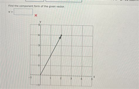 Solved Find The Component Form Of The Given Vector V Chegg