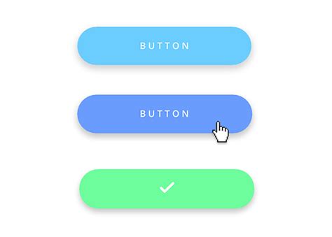 web and mobile ui design button states in justinmind on behance