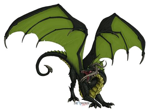 Black And Green Dragons