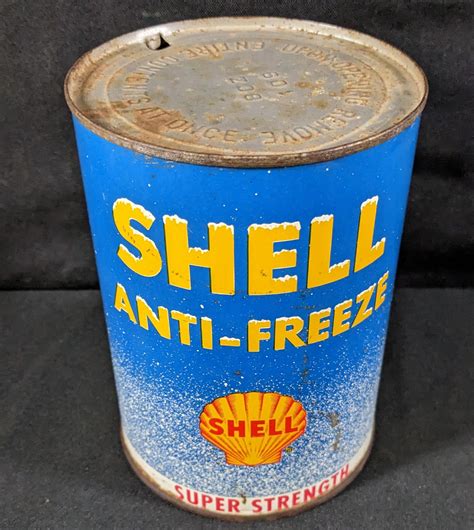 At Auction Quart Shell Oil Antifreeze Can Anti Freeze