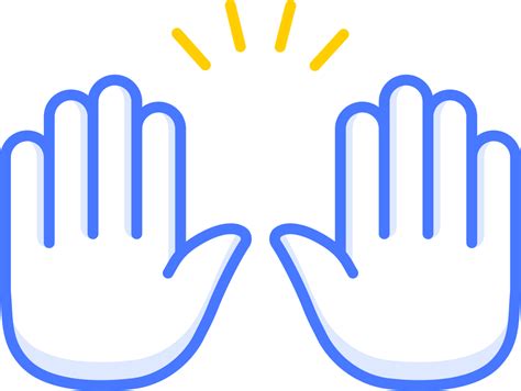 Raising Hands Emoji Sticker Icon 27372682 Png