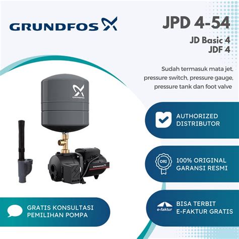 Jual Jet Pump Grundfos Jpd 4 54 Pt V Shopee Indonesia