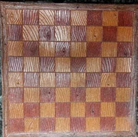 Wood Grain Chess Board Bbleather