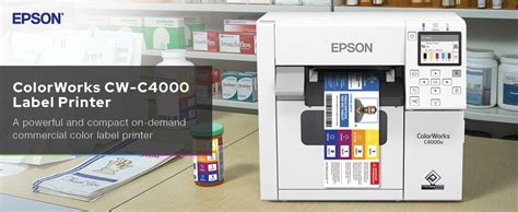 Epson Colorworks Cw C4000 Color Inkjet Label Printer Gloss Print
