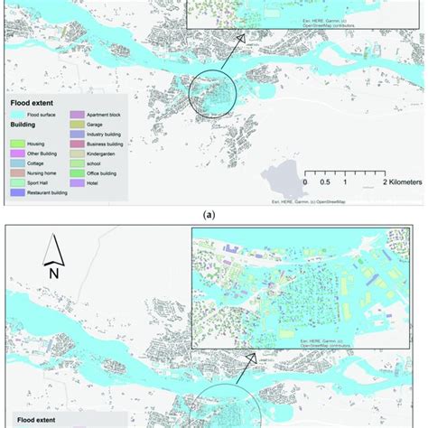 Flood Intensity In The Model Area For The Flood Scenario A Q200 For
