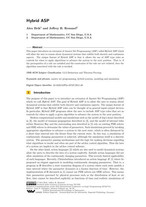 Pdf Hybrid Asp