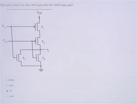Solved What Gate Is This If We Add A NOT Gate After The CMOS Chegg