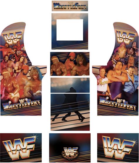 Wwf Wrestlefest Arcade 1up Custom Graphic Kit Ebay
