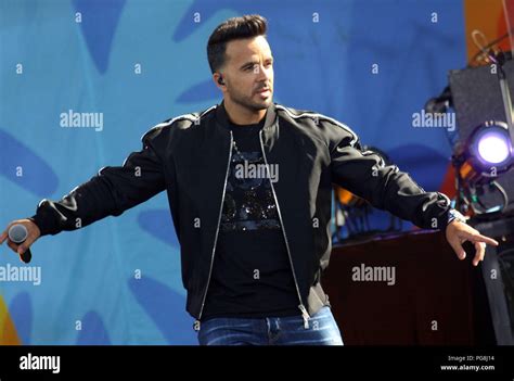 New York City New York Usa 24th Aug 2018 Singer Luis Fonsi Performs On Good Morning