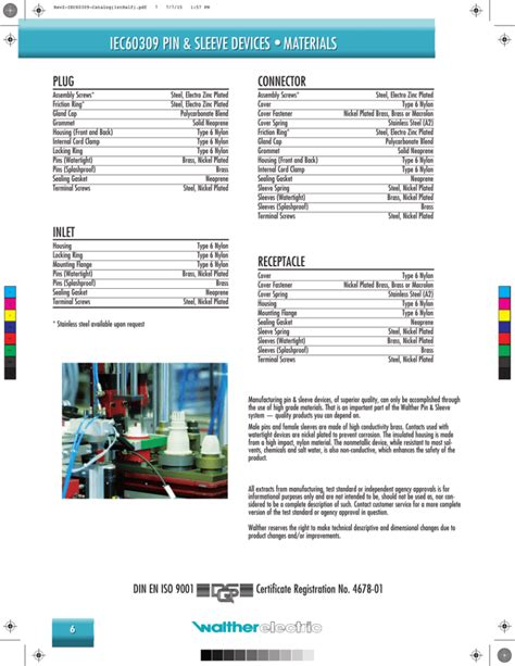 Material Specification