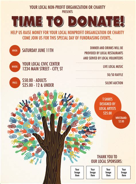 Fundraiser Tree Flyer Fundraiser Flyer Charity Work Ideas Fundraising