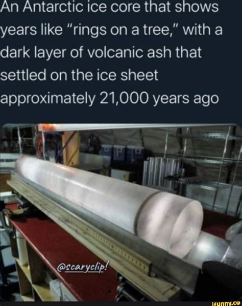 An Antarctic Ice Core That Shows Years Like Rings On A Tree With A