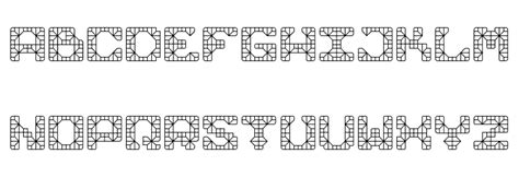 Knight Tiles Display Rounded Grout Font